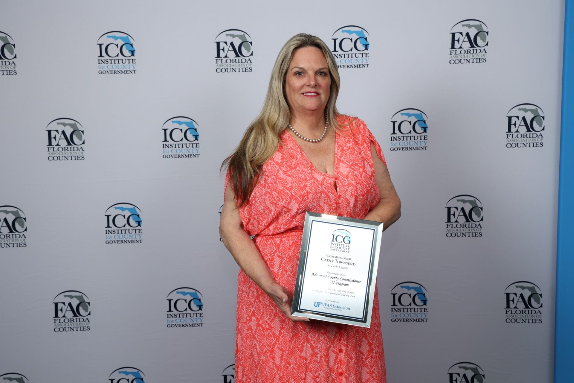 St. Lucie County Commissioner Cathy Townsend Achieves the Advanced ...